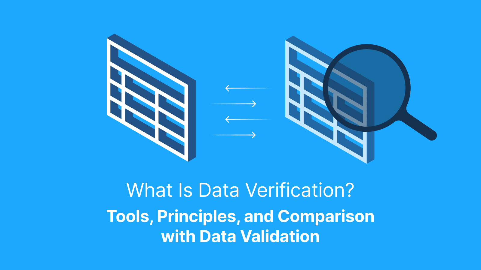 What Is Data Verification? Tools, Principles, Comparison with Data ...